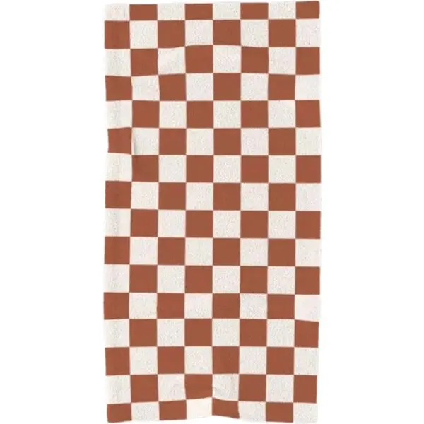 SIAFU HOME Handloomed Checkered Table Runner - Brown