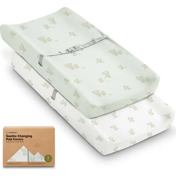 KEABABIES 2-pack Soothe Changing Pad Covers - Elly