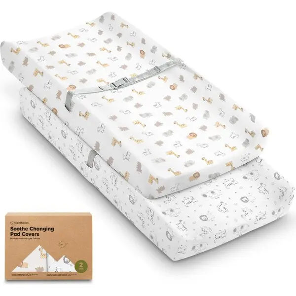KEABABIES 2-pack Soothe Changing Pad Covers - Keasafari