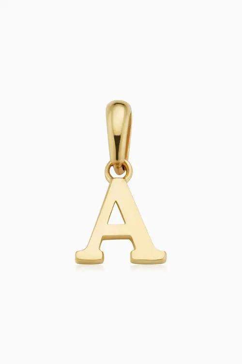 ORADINA 14k Gold Initial Pendant - Letter A