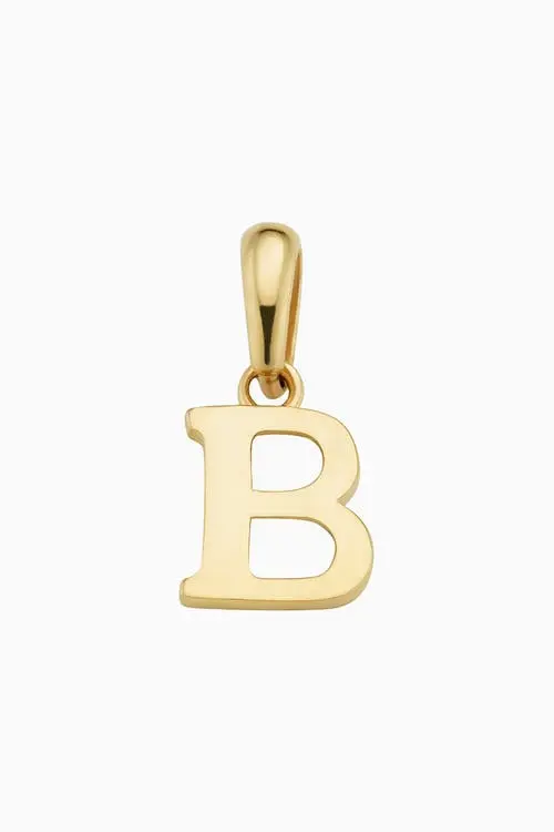 ORADINA 14k Gold Initial Pendant - Letter B