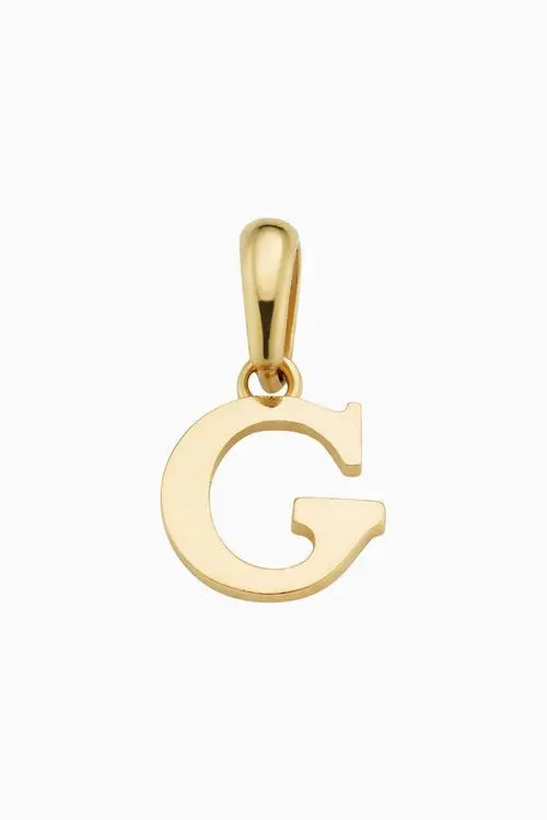 ORADINA 14k Gold Initial Pendant - Letter G