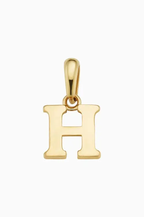 ORADINA 14k Gold Initial Pendant - Letter H