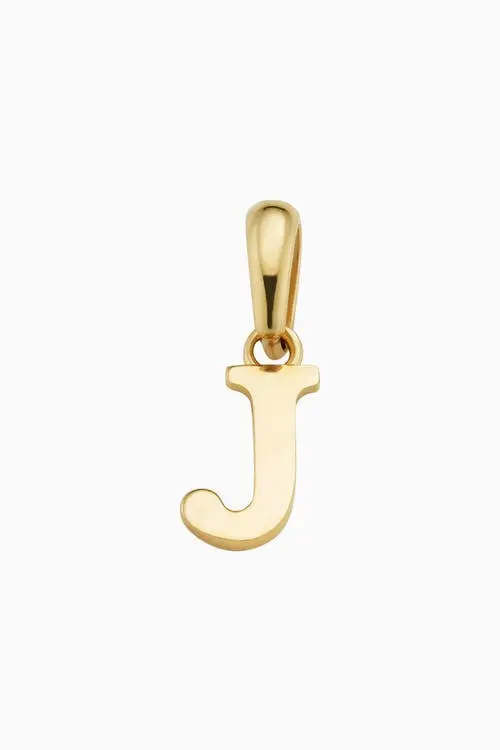ORADINA 14k Gold Initial Pendant - Letter J