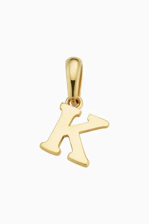 ORADINA 14k Gold Initial Pendant - Letter K
