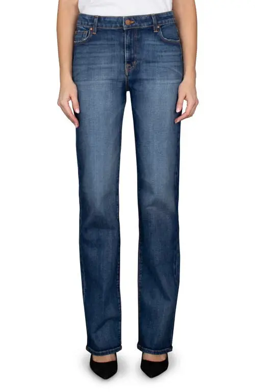 Fidelity Denim Cali High-rise Straight Leg Jeans - Fever