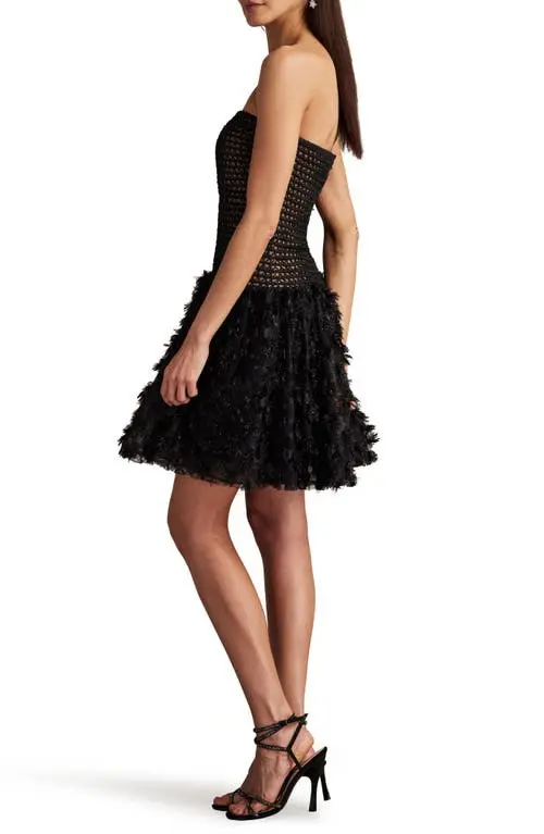 Sheath Dress Cocktail Dresses Tadashi Shoji Top Tadashi Shoji Women's Brone  Illusion Lace Cocktail Dress Black