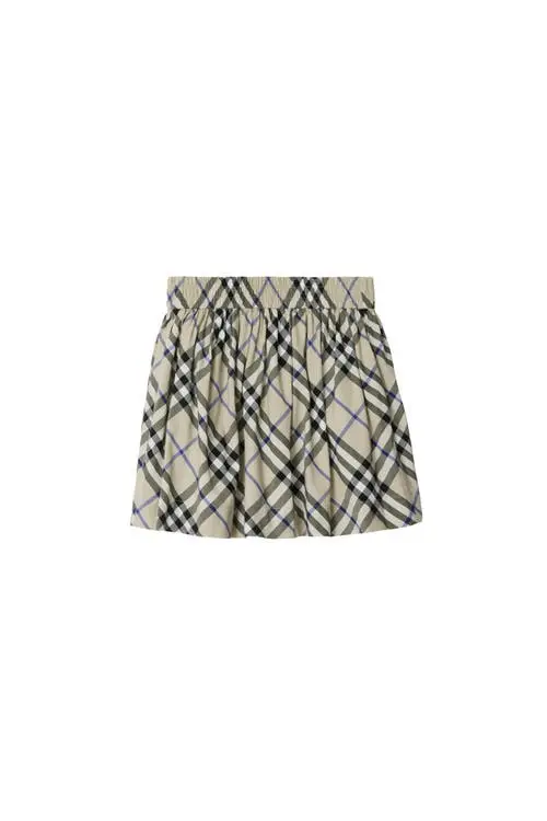 Burberry Check Cotton Skirt - Lichen