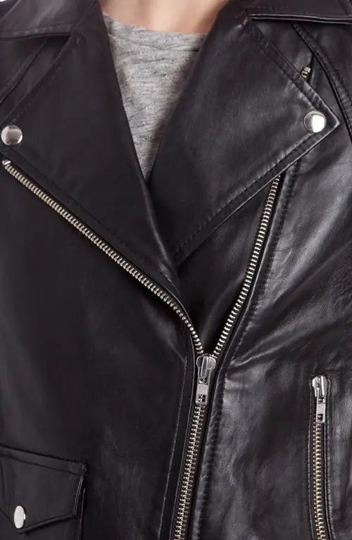 Sandro Veinarde' Leather Moto Jacket
