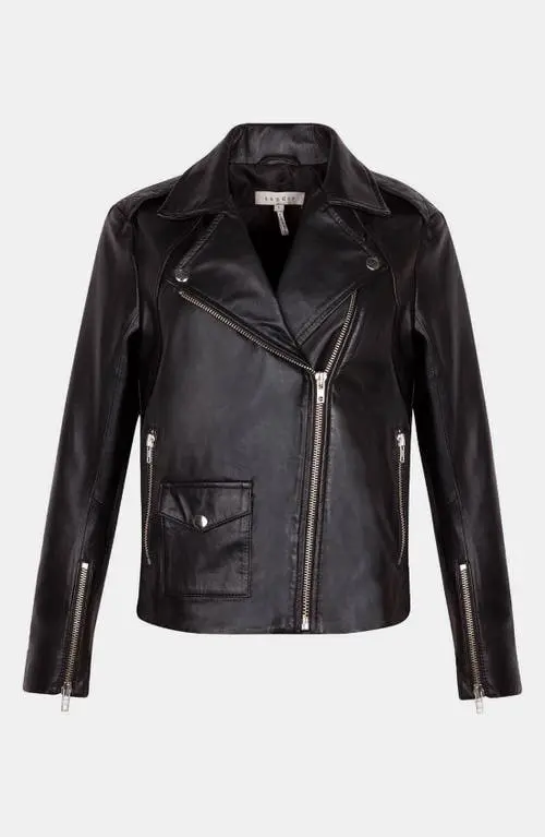 Sandro Veinarde' Leather Moto Jacket