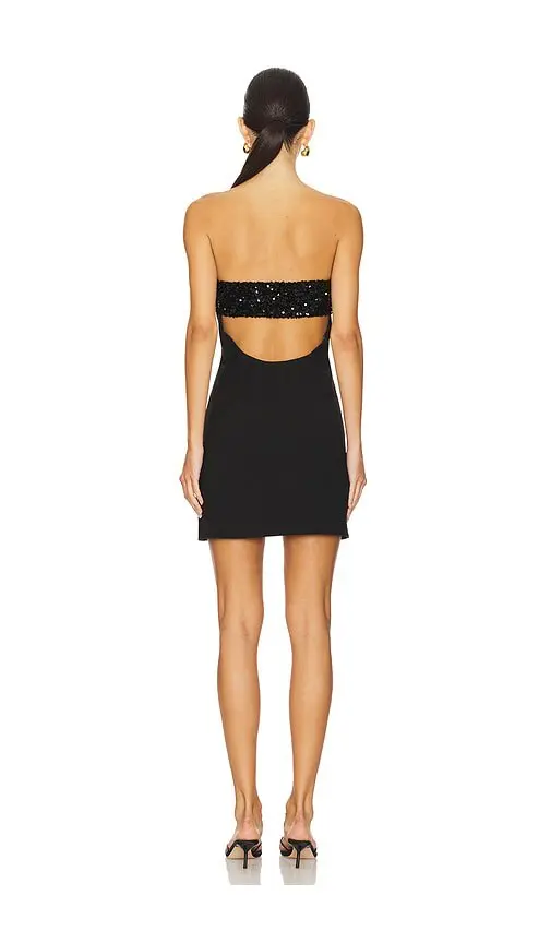 realisation par black mini dress Bodycon Black Sequin Backless Mini Dress main image 1