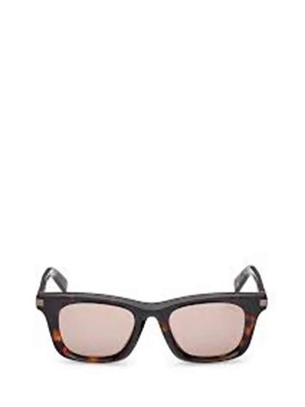 Zegna Square Frame Sunglasses - Brown