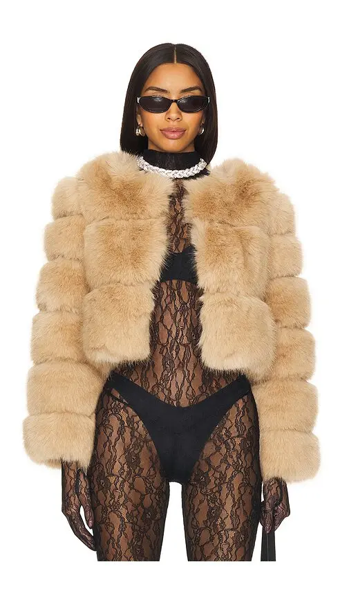 Line & Dot Liana Faux Fur Jacket