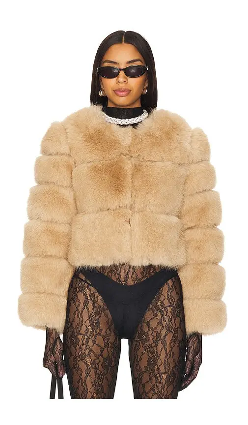 Line & Dot Liana Faux Fur Jacket