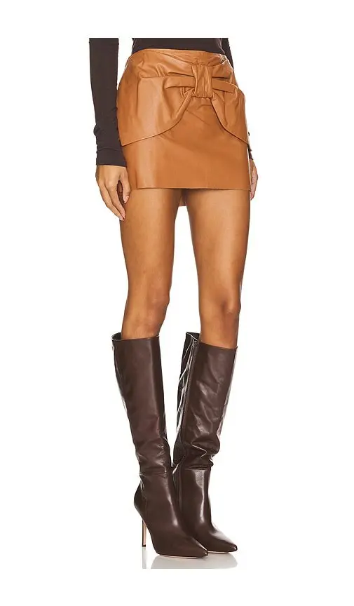 TACH Soleil Leather Mini Skirt
