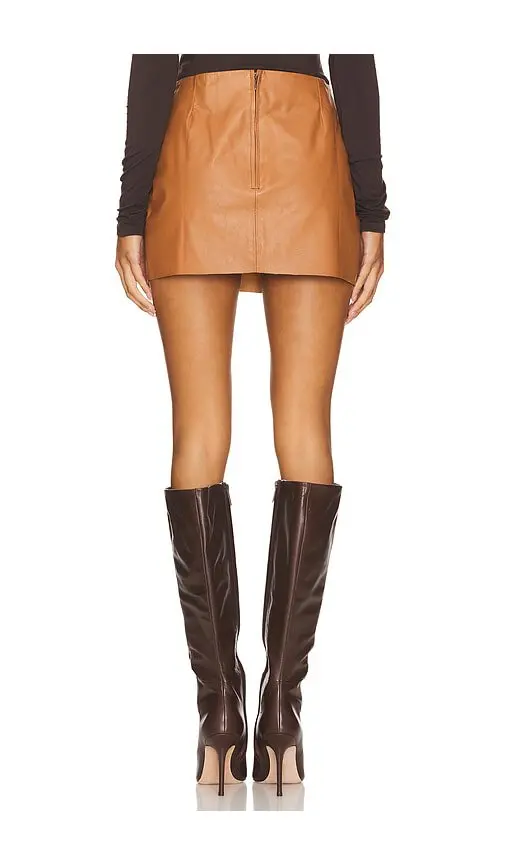 TACH Soleil Leather Mini Skirt