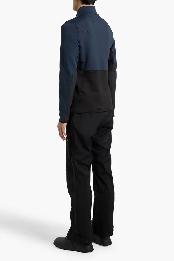 Aztech Mountain Performance Ripstop-paneled Fleece Half-zip Base Layer - Navy