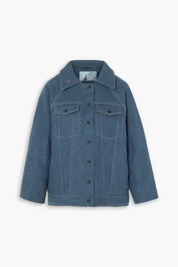 Perfect Moment Corentine Embroidered Denim Jacket - Mid Denim