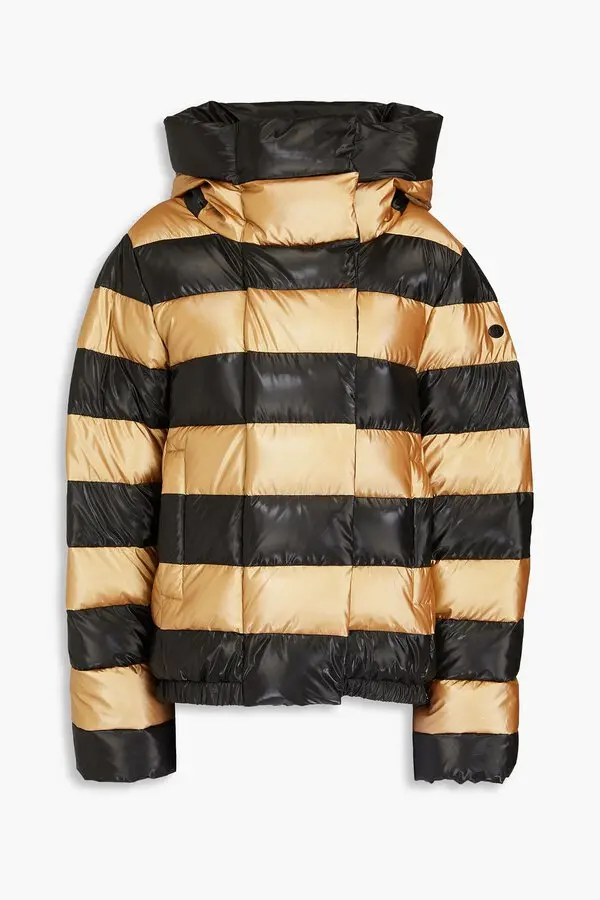 Goldbergh Dazzle Quilted Striped Down Ski Jacket