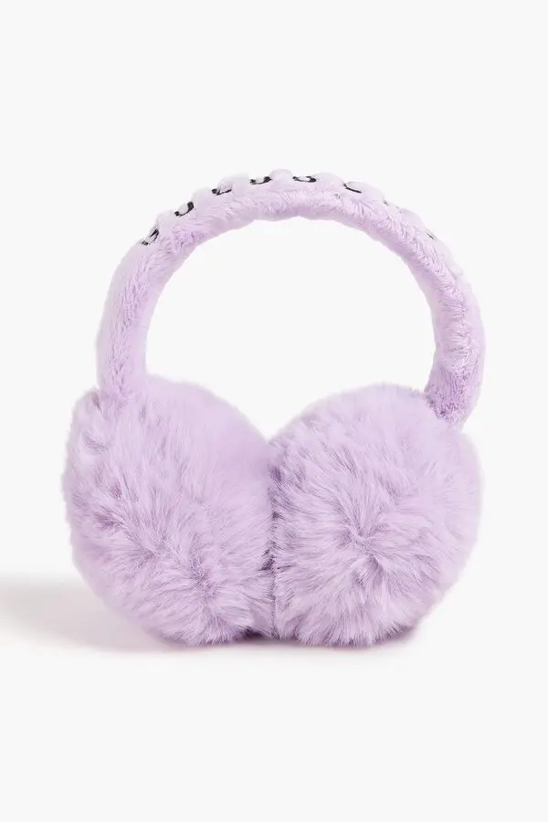 Goldbergh Faux Fur Earmuffs In Lilac - 45% Off | Editorialist display picture 3