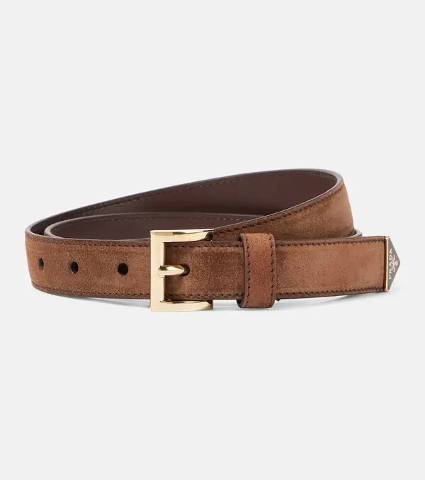 Prada Leather Belt - Brown