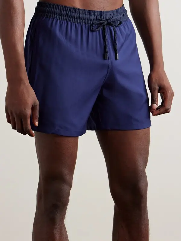 Vilebrequin Magnus Straight-leg Mid-length Wool Swim Shorts - Blue