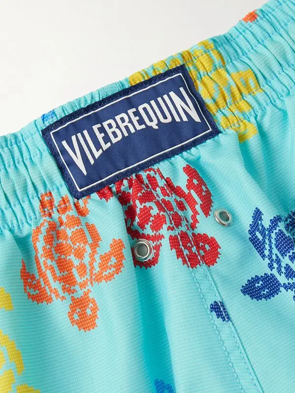 Vilebrequin Moorea Straight-leg Mid-length Printed Econyl® Swim Shorts - Blue