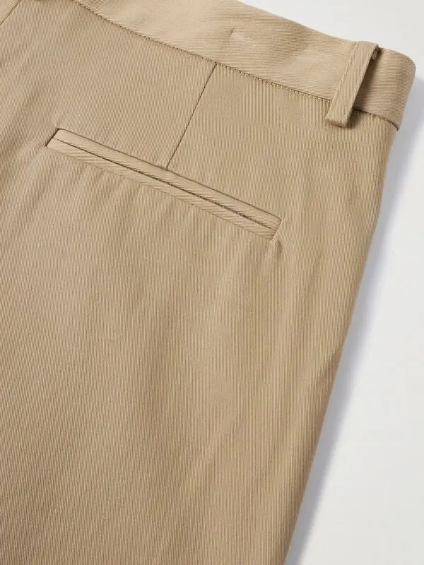 FEDERICO CURRADI Straight-leg Pleated Cotton-twill Trousers