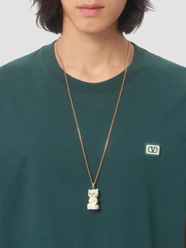 Valentino Garavani Cotton T-shirt With Vlogo Patch - Dark Green
