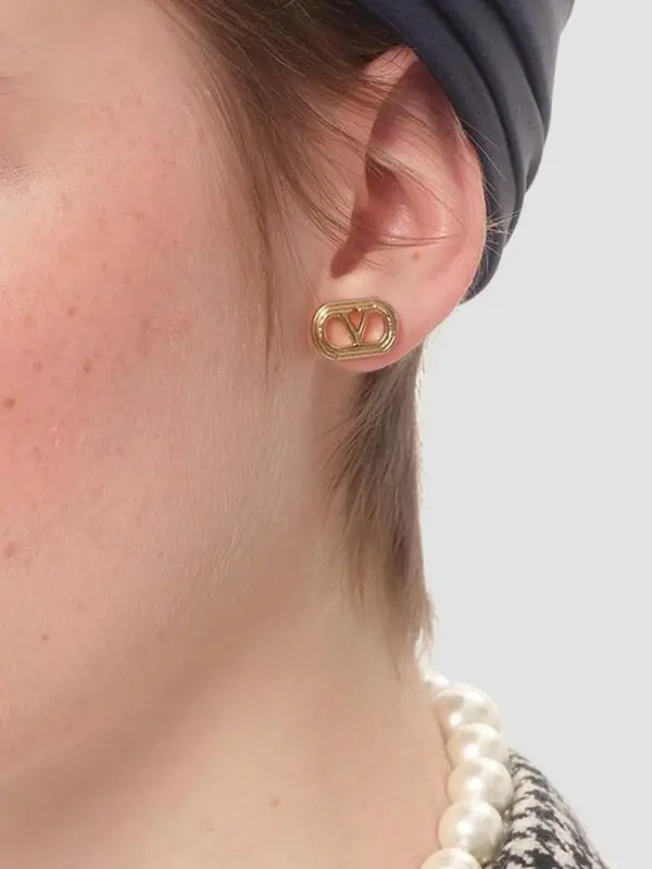 Valentino Garavani Ovalette Metal Earrings