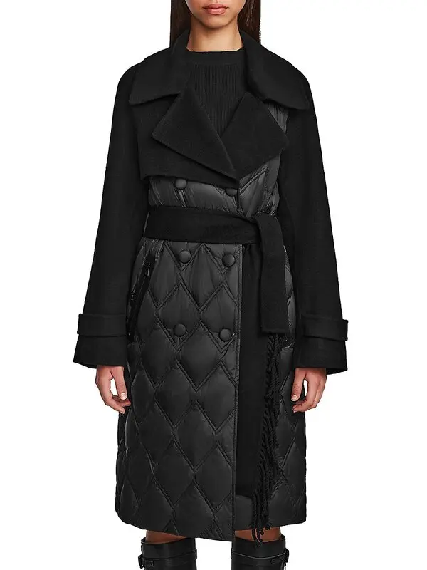 Rudsak Zoe Quilted Double-breasted Trench Coat