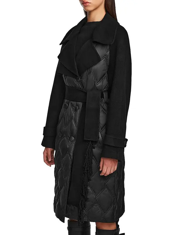Rudsak Zoe Quilted Double-breasted Trench Coat
