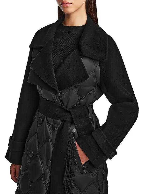 Rudsak Zoe Quilted Double-breasted Trench Coat