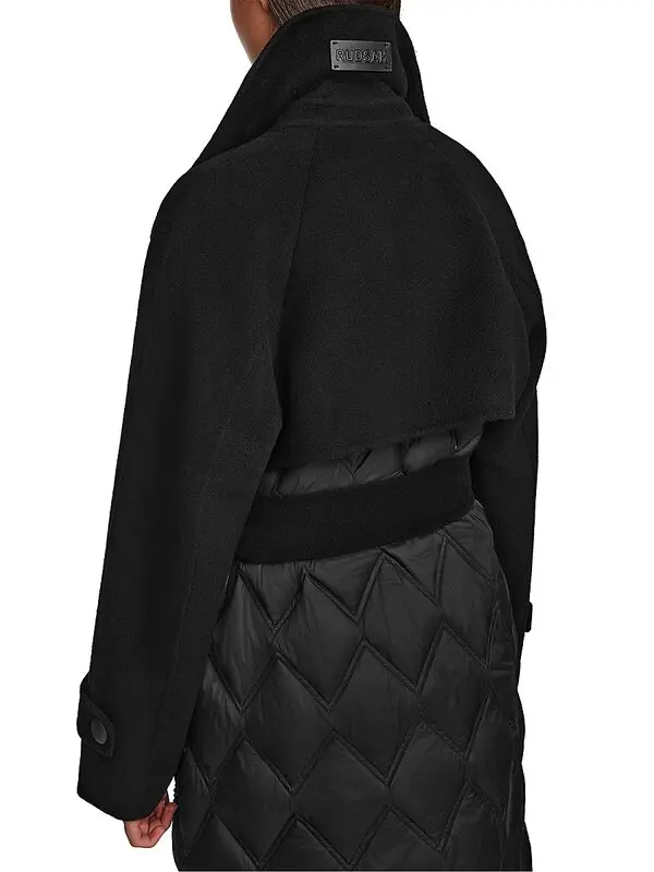 Rudsak Zoe Quilted Double-breasted Trench Coat