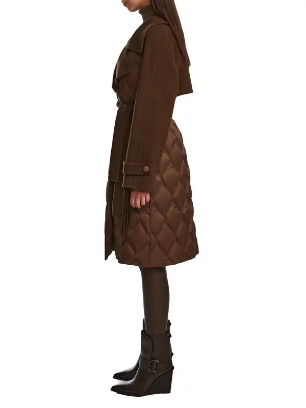 Rudsak Zoe Quilted Double-breasted Trench Coat