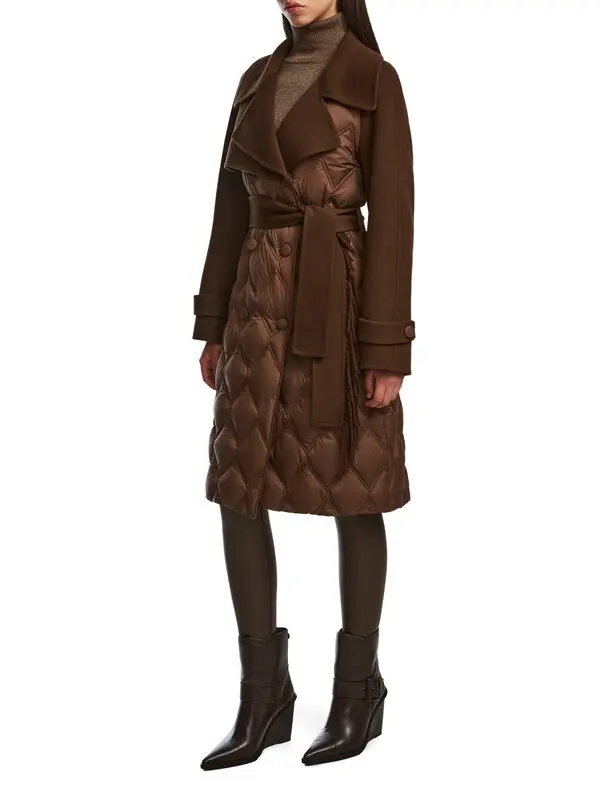 Rudsak Zoe Quilted Double-breasted Trench Coat