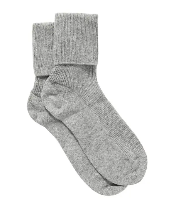 Johnstons Of Elgin Ribbed Cashmere-blend Socks