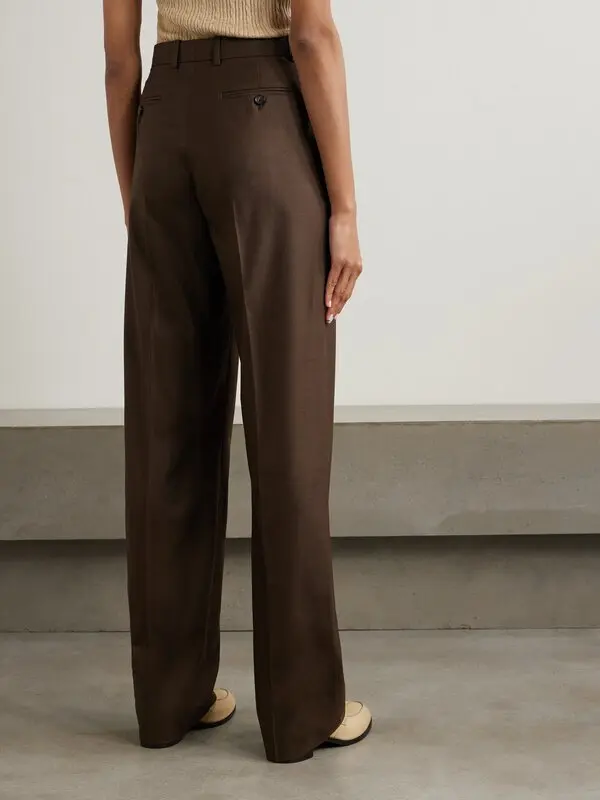Loro Piana Wool-crepe Wide-leg Pants