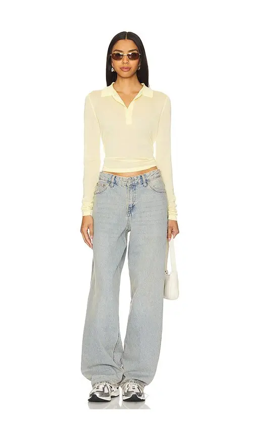 Lioness Black Swan Polo Top - Lemon