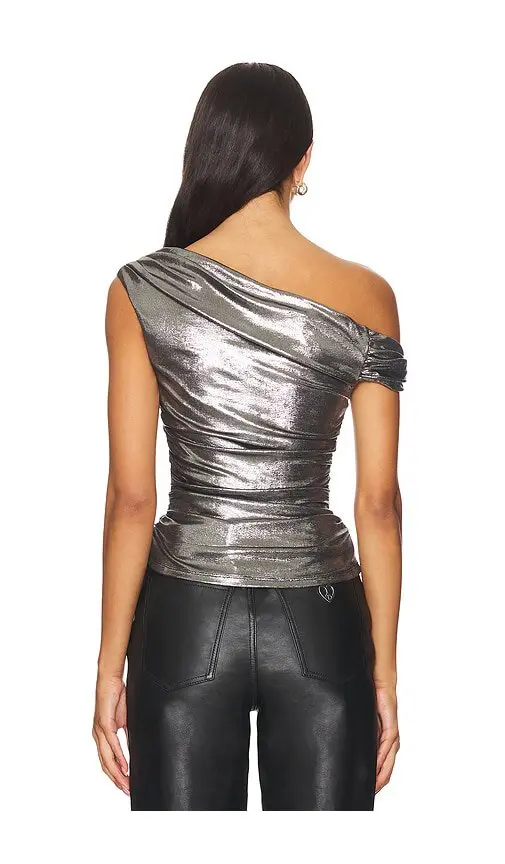 Misha Collection Metallic Jersey Top