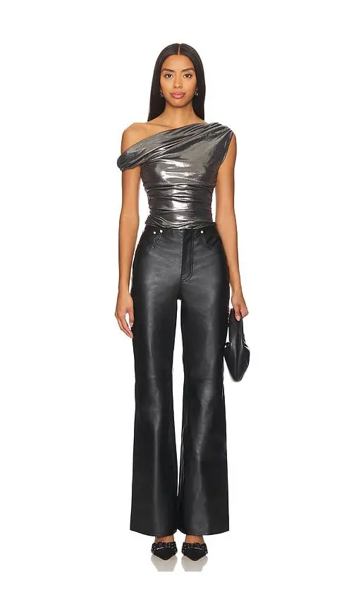 Misha Collection Metallic Jersey Top
