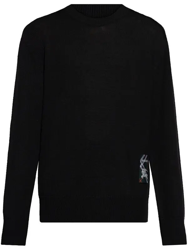 Burberry Logo-patch Knitted Jumper