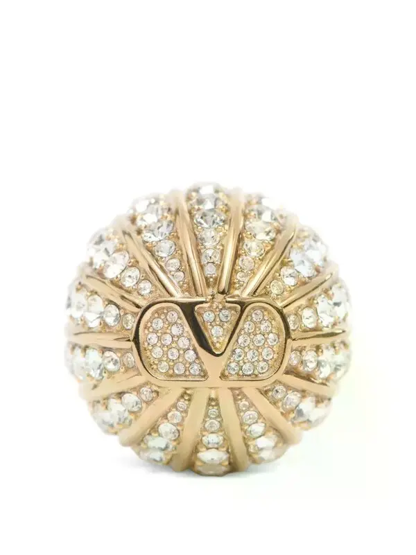 Valentino Garavani Poetique Des Gouttes Metal And Swarovski®-crystal Earrings - Gold