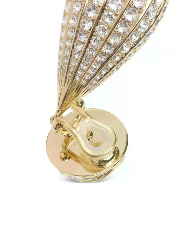 Valentino Garavani Poetique Des Gouttes Metal And Swarovski®-crystal Earrings - Gold