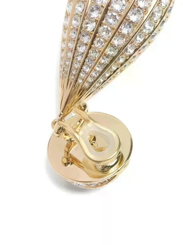 Valentino Garavani Poetique Des Gouttes Metal And Swarovski®-crystal Earrings - Gold