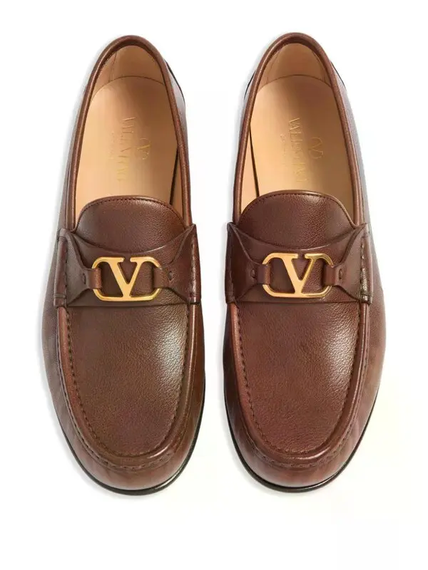 Valentino Garavani Vlogo Signature Loafers - Brown