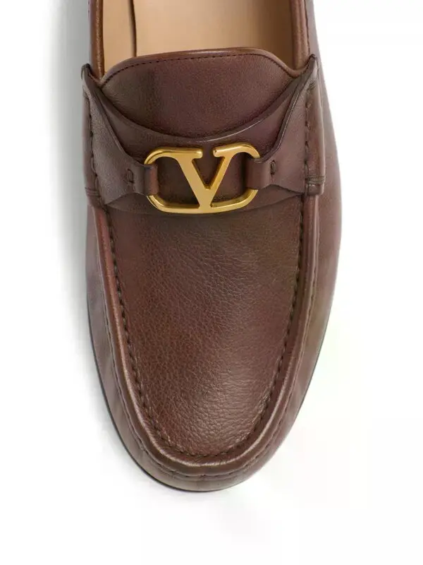 Valentino Garavani Vlogo Signature Loafers - Brown