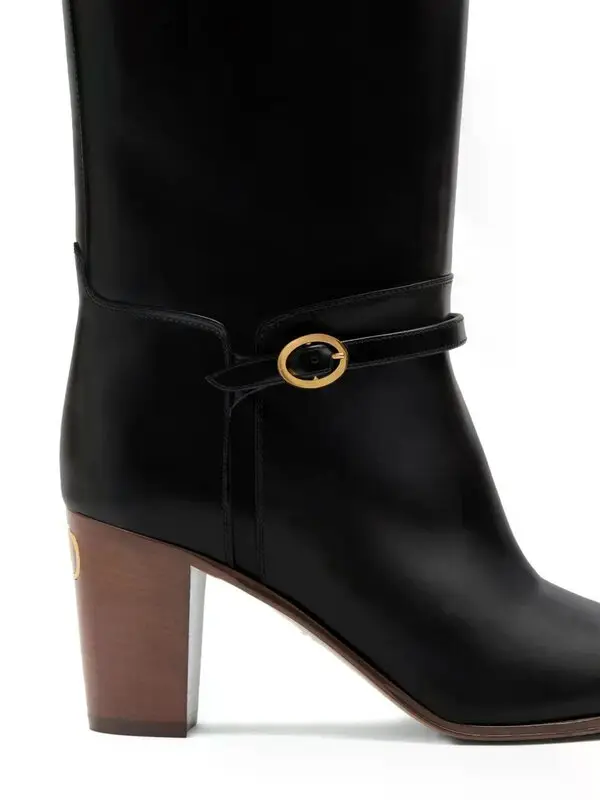 Valentino Garavani 75mm Pattie Leather Boots - Black