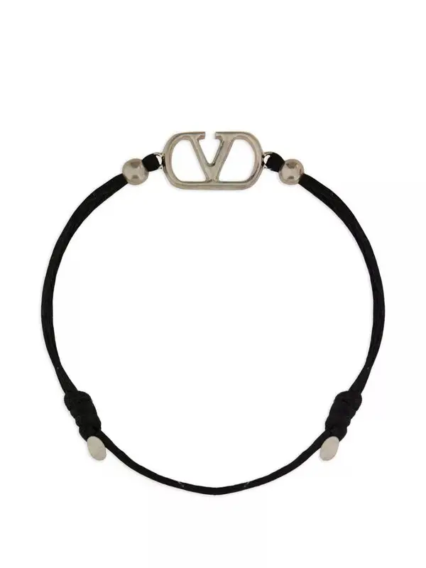 Valentino Garavani Vlogo Signature Cotton Bracelet - Black