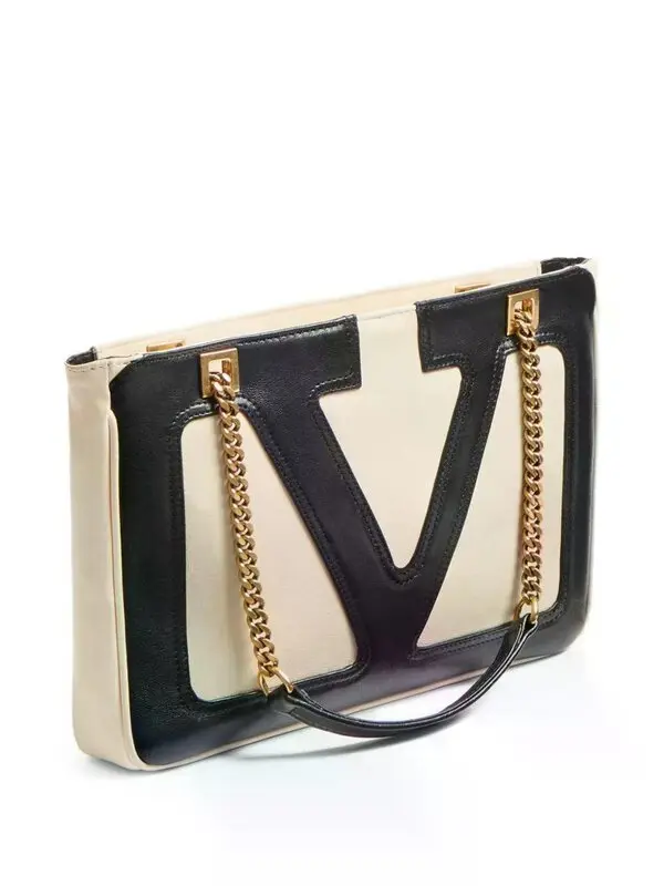 Valentino Garavani Viva Superstar Small Nappa Leather Shopping Bag - Neutrals